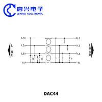 China Three Phase EMI Filter DAC6 Series 125A-200A 380VAC 440VAC Power Line Noise Suppressor for sale