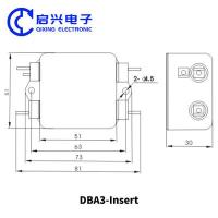 China DBA3 Insert EMI Filter 220V 1A-20A Single Phase Power Line Noise Suppression with CUL/CE Certification for sale