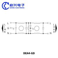China DBA4 Round Single Phase EMI Filter 220V 12A 16A for Household Appliances for sale