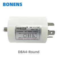 China DBA4 Round Single Phase EMI Filter 220V 12A 16A for Household Appliances for sale