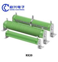 China RX20 Adjustable Wirewound Braking Resistor 100W High Power Ceramic with 375°C Rating for sale