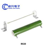 China RX20 Adjustable Wirewound Braking Resistor 100W High Power Ceramic with 375°C Rating for sale