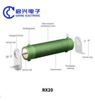 China RX20 Adjustable Wirewound Braking Resistor 100W High Power Ceramic with 375°C Rating for sale