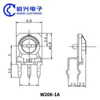 China C3305 Single Ring Glass Glaze Potentiometer 3x3mm Chip - 100Ω to 1MΩ Range, 0.1W Rated Power for sale