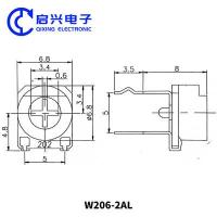 China C3305 Single Ring Glass Glaze Potentiometer 3x3mm Chip - 100Ω to 1MΩ Range, 0.1W Rated Power for sale