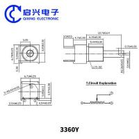 China 3386P Single Turn Trimming Potentiometer 0.5W 10% 10K Ohm Variable Resistor for sale