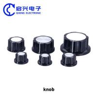 China Bakelite Plastic Potentiometer Knob 6mm Shaft KNP-20/KNP-21 Rotary Control 20mm Diameter 16mm Height for sale