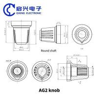 China Bakelite Plastic Potentiometer Knob 6mm Shaft KNP-20/KNP-21 Rotary Control 20mm Diameter 16mm Height for sale