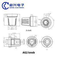 China Bakelite Plastic Potentiometer Knob 6mm Shaft KNP-20/KNP-21 Rotary Control 20mm Diameter 16mm Height for sale