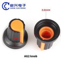 China Bakelite Plastic Potentiometer Knob 6mm Shaft KNP-20/KNP-21 Rotary Control 20mm Diameter 16mm Height for sale