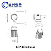 China Bakelite Plastic Potentiometer Knob 6mm Shaft KNP-20/KNP-21 Rotary Control 20mm Diameter 16mm Height for sale