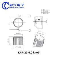 China Bakelite Plastic Potentiometer Knob 6mm Shaft KNP-20/KNP-21 Rotary Control 20mm Diameter 16mm Height for sale