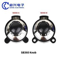 China Plastic Volume Control Knob 45x17mm for 6mm Round Shaft Potentiometer Encoder for sale