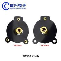 China Plastic Volume Control Knob 45x17mm for 6mm Round Shaft Potentiometer Encoder for sale