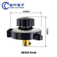 China Plastic Volume Control Knob 45x17mm for 6mm Round Shaft Potentiometer Encoder for sale