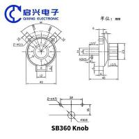 China Plastic Volume Control Knob 45x17mm for 6mm Round Shaft Potentiometer Encoder for sale
