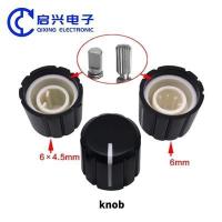China Plastic Volume Control Knob 45x17mm for 6mm Round Shaft Potentiometer Encoder for sale