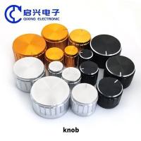 China Plastic Volume Control Knob 45x17mm for 6mm Round Shaft Potentiometer Encoder for sale
