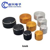 China Plastic Volume Control Knob 45x17mm for 6mm Round Shaft Potentiometer Encoder for sale