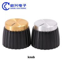 China Plastic Volume Control Knob 45x17mm for 6mm Round Shaft Potentiometer Encoder for sale