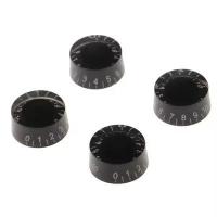 China Black Electric Guitar Knobs 6mm Spline Shaft Volume Tone Control Replacement 25.2mm Top Diameter for sale