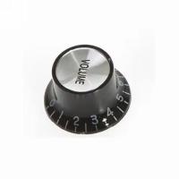 China Black Electric Guitar Knobs 6mm Spline Shaft Volume Tone Control Replacement 25.2mm Top Diameter for sale