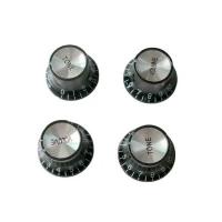 China Black Electric Guitar Knobs 6mm Spline Shaft Volume Tone Control Replacement 25.2mm Top Diameter for sale