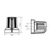 China AG1 D Shaft 15x16mm Plastic Potentiometer Knob Bicolor Plum Handle Switch Knob Cap for sale