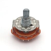China RS25 Rotary Selector Switch 2-4 Pole 2-12 Position 6mm Shaft 500V 10A for sale