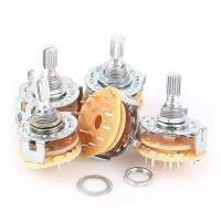 China RS25 Rotary Selector Switch 2-4 Pole 2-12 Position 6mm Shaft 500V 10A for sale