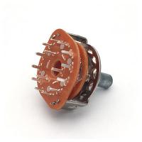 China RS25 Rotary Selector Switch 2-4 Pole 2-12 Position 6mm Shaft 500V 10A for sale