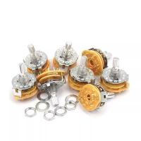 China RS25 Rotary Selector Switch 2-4 Pole 2-12 Position 6mm Shaft 500V 10A for sale