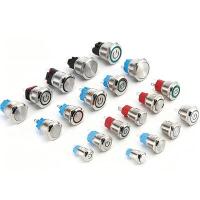 China 12mm Marine Waterproof Latching Pushbutton LED Switch 12V SPDT Metal Button with IP66/67 Rating for sale