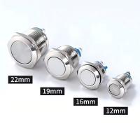 China 12mm Marine Waterproof Latching Pushbutton LED Switch 12V SPDT Metal Button with IP66/67 Rating for sale