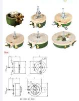 China High Power Ceramic Variable Wirewound Resistor Adjustable Rheostat 1k Ohm 100W for sale