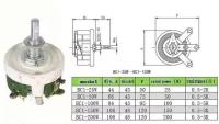 China High Power Ceramic Variable Wirewound Resistor Adjustable Rheostat 1k Ohm 100W for sale