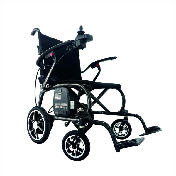 Quality 13KG Lightweight Folding Carbon Fiber Electric Wheelchair with Magnesium Alloy Wheels for sale