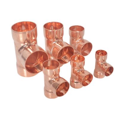 Quality NXF Various Types Copper Tee T18033/EN1057/ASTM B88/AS1432 Fittings TP2 Cu-DHP for sale