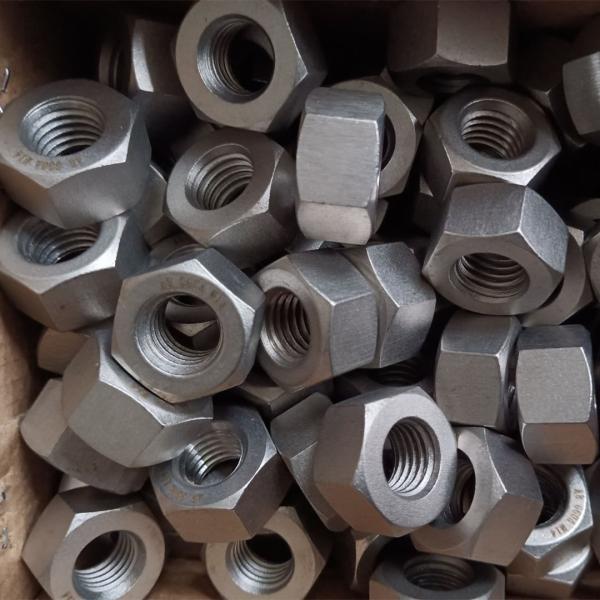 Quality Plain Finish Gr.660A Heavy Hex Nut DOUBLE SIDED CHAMFER Sizes M10 M12 and M14 for sale