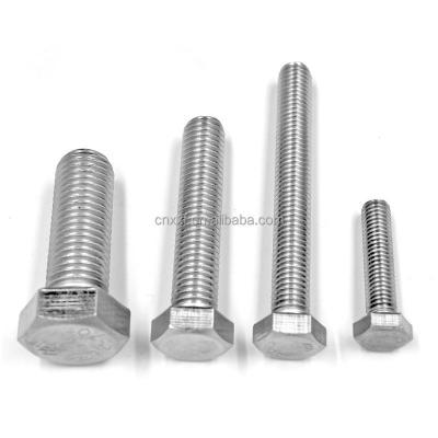 Quality 2507 Grade M6 M8 M16 Hex Head Bolts Duplex Stainless Steel DIN933 ANSI Standard for sale