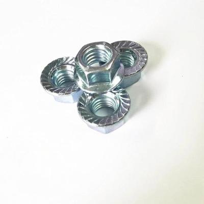 China NXF S235JR/A105JRB/DINST37-2/JISSS400/ASTMA283C  M3-M16  Carbon Steel  Zinc Plated Galvanized Hexagonal Flange Nut for sale