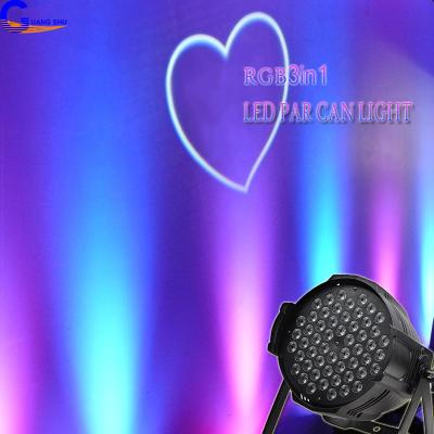 China Good Dimming Multi color RGB3in1 54pcs*3W LED Par Can Light for Wedding Decoration for sale