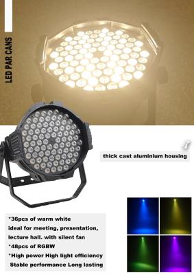 China Aluminium RGBWA 84pcs*3W DMX LED Par Can Light with High Brightness (P84-3-A) for sale