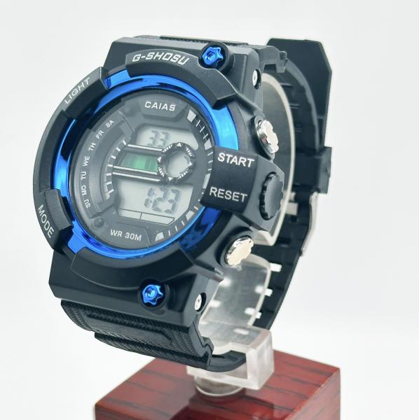 Quality Sporty Black Dial Digital Watch with Silicone Band for sale