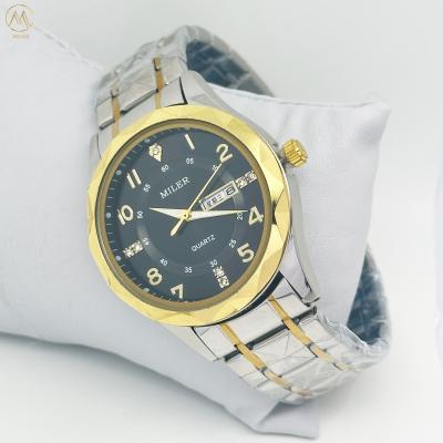 Cina Miler Luxury Men Quartz Watch Acque resistenti Date Week Luminous Wristwatch Occhi da uomo in acciaio inossidabile in vendita