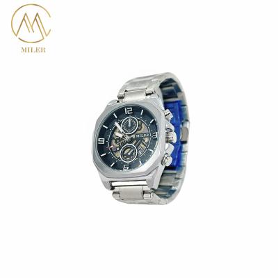 Cina Nuovo design impermeabile argento bezel quartz orologio buon prezzo logo personalizzare orologio per uomini in vendita