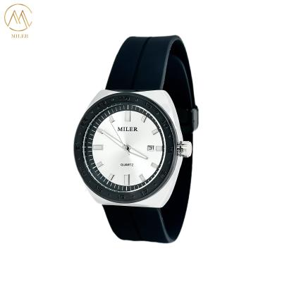 China Mode affaires décontractées Quartz Life imperméable à l' eau Auto Date Display Quartz Montres à poignet avec silicone Stra for sale