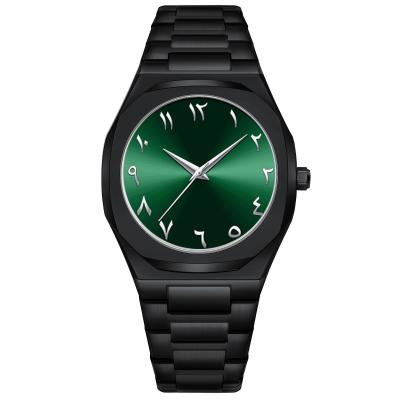 Cina Wholesale Luxury Business Black Alloy Band Arabic Dial Watches per Uomini Logo personalizzato Montre Pour Homme Arabe in vendita