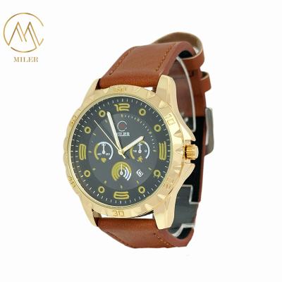 China Relógio de Vestido Miler Quartz para Mulheres 30ATM à Prova D'água Mostrador Dourado à venda