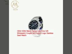 OEM ODM 시계 Factoy 저렴한 가격 선물 손목시계 커플 세트 사용자 지정 로고 스테인레스 스틸 시계
